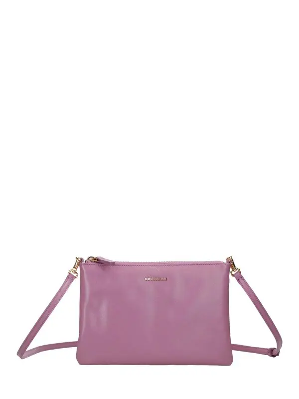 COCCINELLE Smooth Leather Shoulder Bag - Cyclamen
