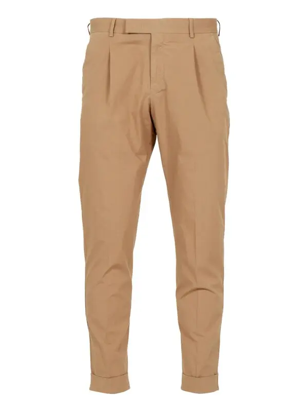 PT TORINO Cotton Cigarette Leg Trousers - Hazel