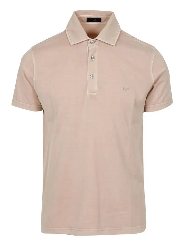 FAY Cotton Jersey Polo Shirt - Rope