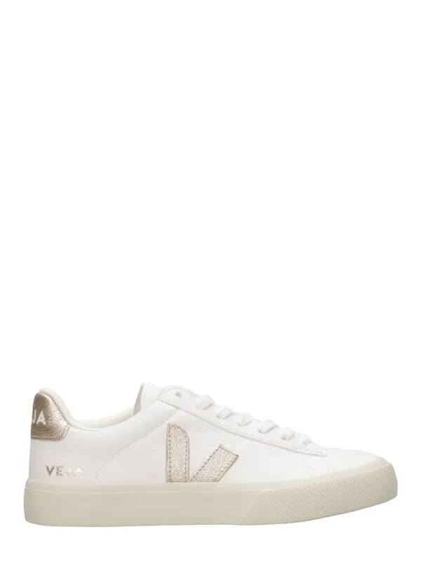 VEJA Low Top Lace Up Sneakers - Bianco+platino