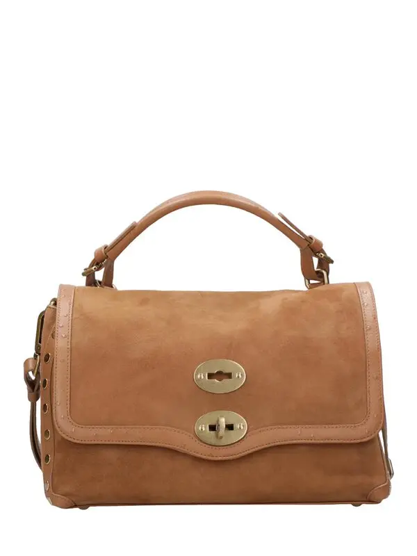ZANELLATO Leather And Suede Handbag - Caramello