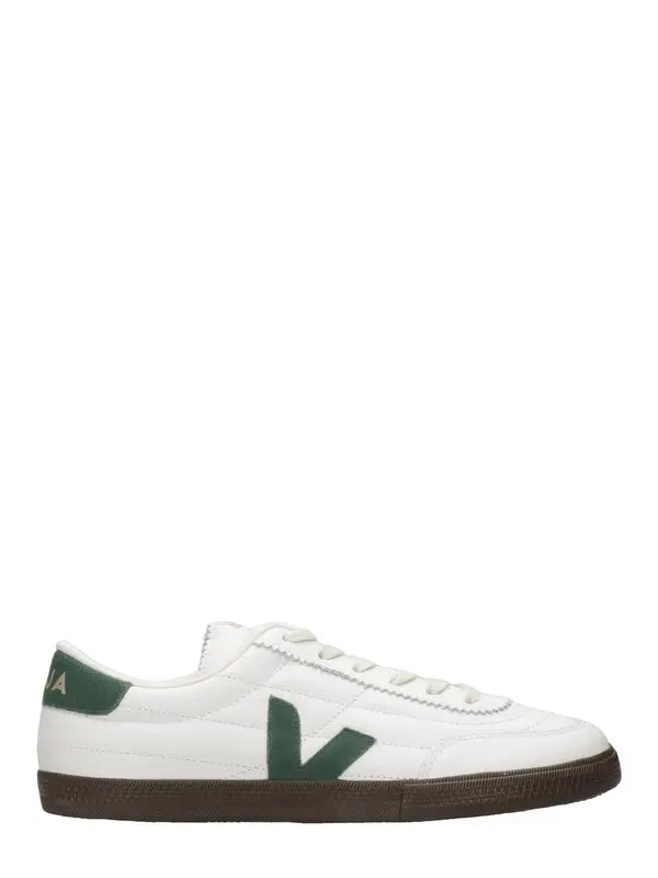 VEJA Leather And Suede Sneakers - Bianco+verde