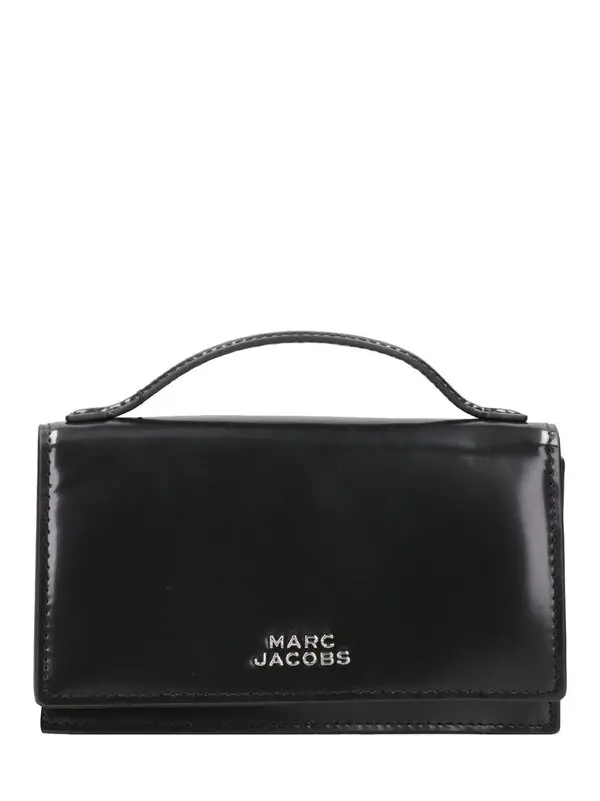 Marc Jacobs Glossy Brushed Leather Bag - Nero