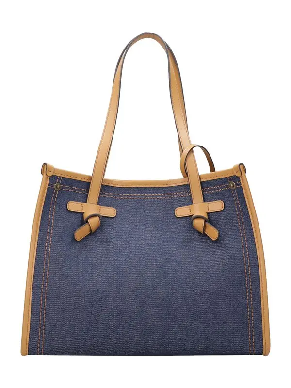 MARCELLA Denim And Leather Tote Bag - Denim+leather