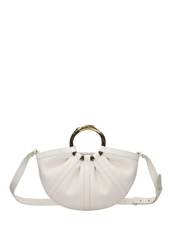 COCCINELLE Leather Hand And Shoulder Bag With Tortoiseshell Effect Handle - Perla