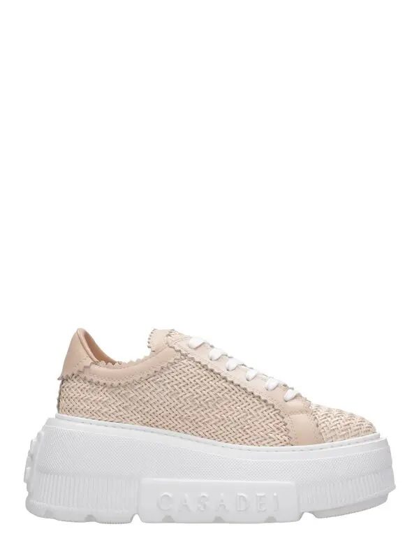 Casadei Woven Platform Sneakers - Rosa Cipria