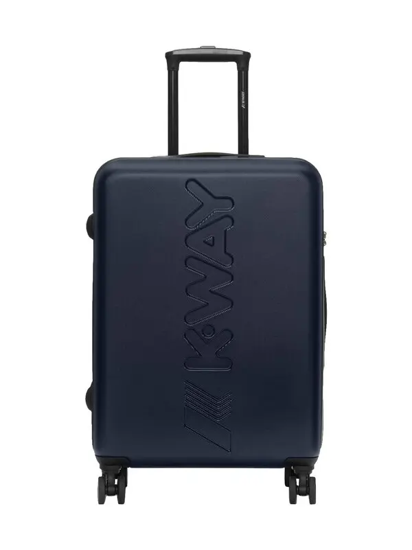 K-WAY Suitcase With Extendable Handle And Tsa Lock - Blu Navy