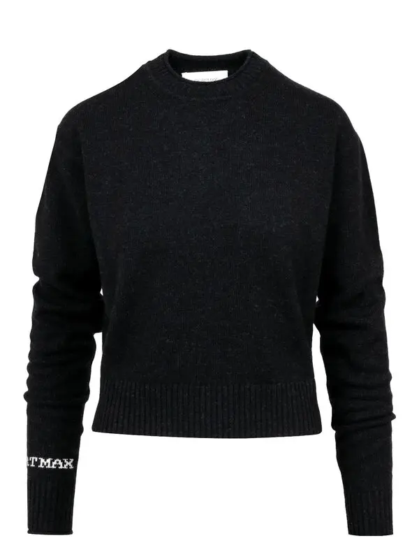Sportmax Wool Crew Neck Sweater - Nero