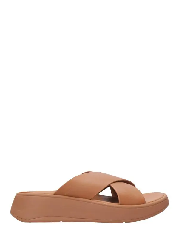 Fitflop Leather Crisscross Platform Sandals - Cuoio
