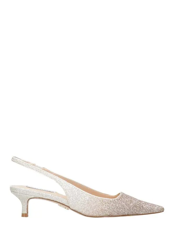 Steve Madden Glitter Slingback Pumps With Tapered Toe - Cipria