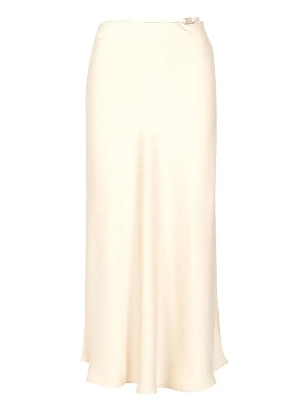 SIMONA CORSELLINI Viscose Belted Skirt - Ginger
