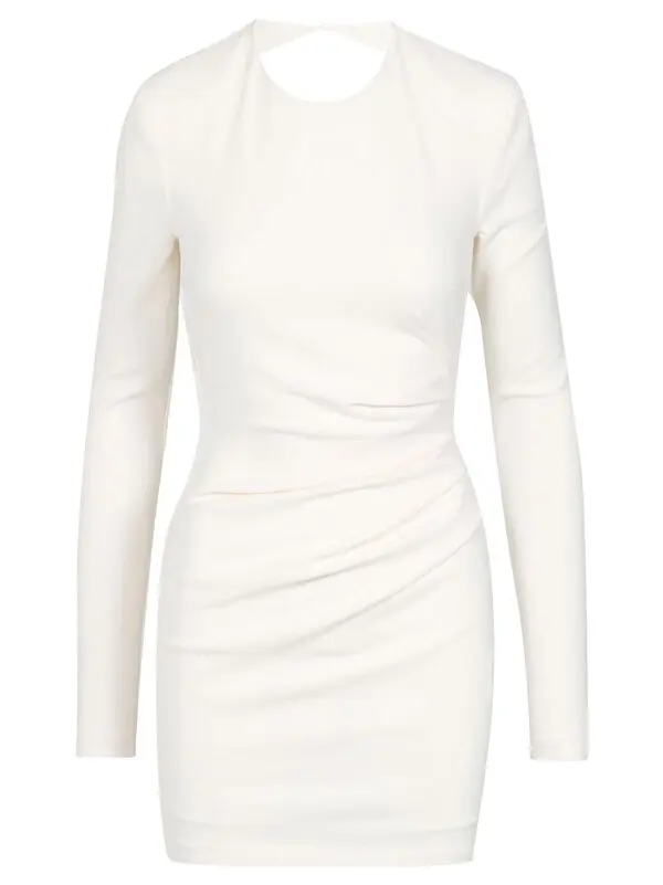 ANIYE BY Long Sleeve Mini Dress With Open Back - Latte