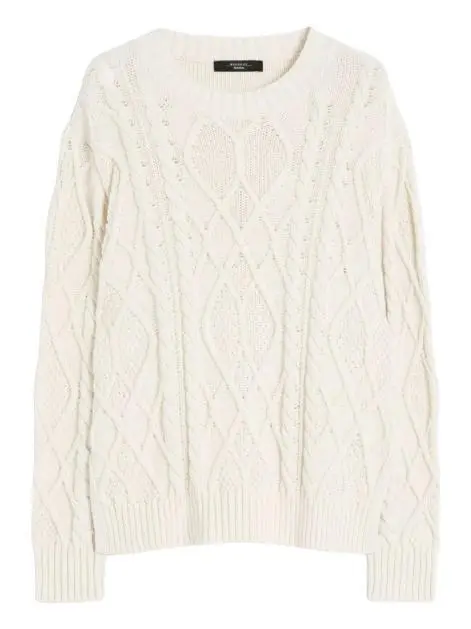 Max Mara Wkdtenore Textured Knit Pullover - Beige