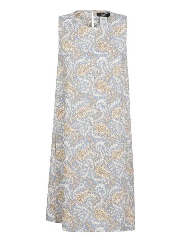 Max Mara Printed Sleeveless Blouse - Clear Blue