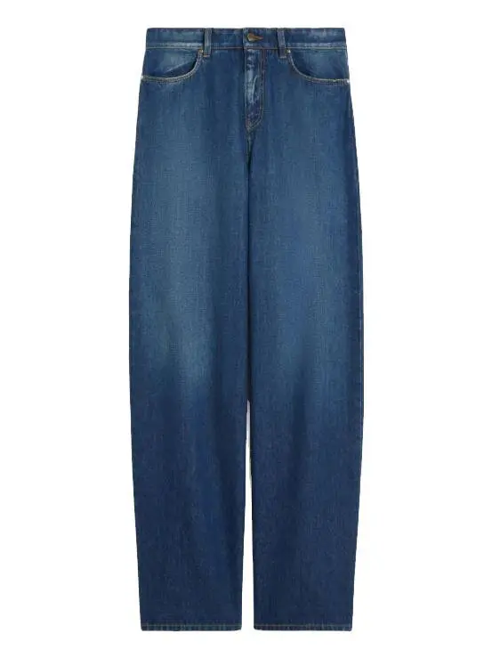Max Mara Mstpalude Wide Leg Jeans - Blu