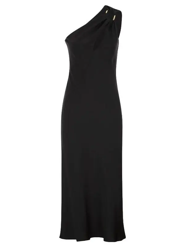 Max Mara One-shoulder Maxi Dress - Black