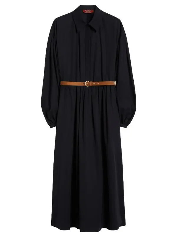 Max Mara Shirt Dress With Belt - Blue