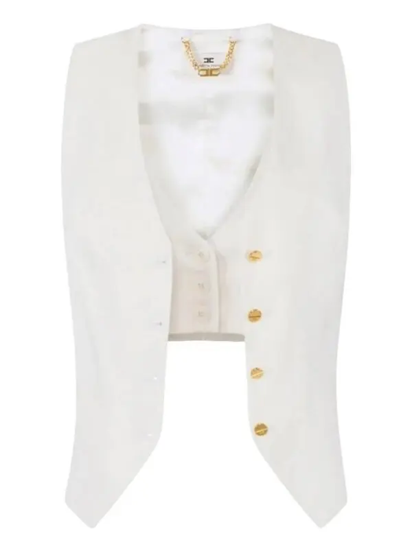 Elisabetta Franchi Gilet - Ivory
