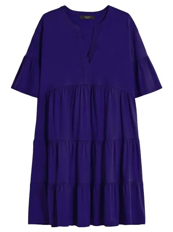 Max Mara Tiered Midi Dress - Blue