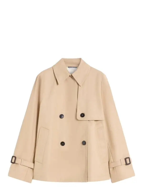 Max Mara Bi-color Double-breasted Trench Coat - Beige