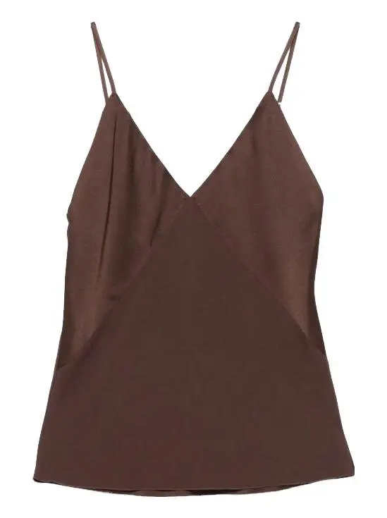 FORTE_FORTE Envers Satin Camisole - Cioccolato