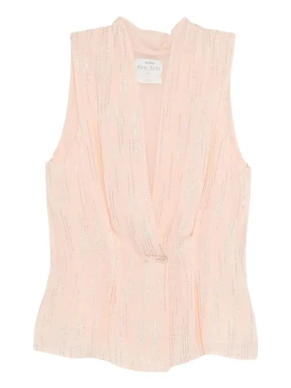 FORTE_FORTE Les Fils D'argent Sleeveless Blouse - Nude