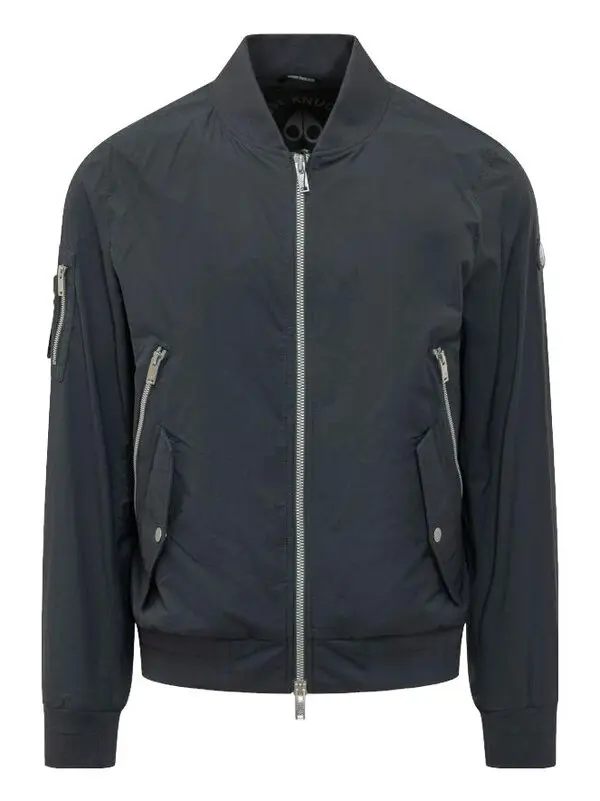 Moose Knuckles Courville Bomber Crinkle Jacket - Blu
