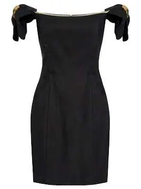 Elisabetta Franchi Off-the-shoulder Mini Dress - Nero