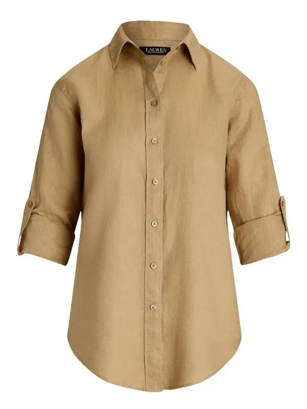 Ralph Lauren Karrie Long Sleeve Shirt - Beige