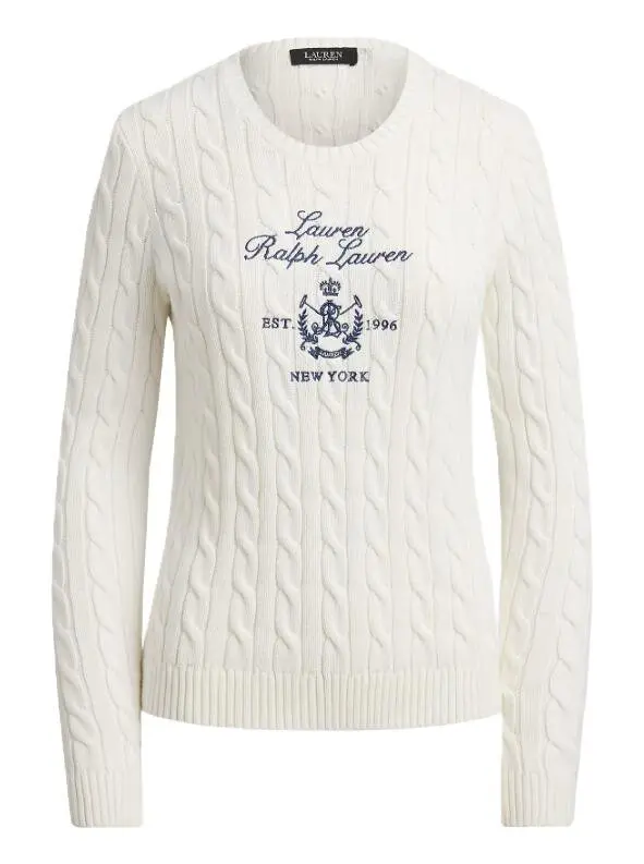 Ralph Lauren Cable Knit Sweater - White