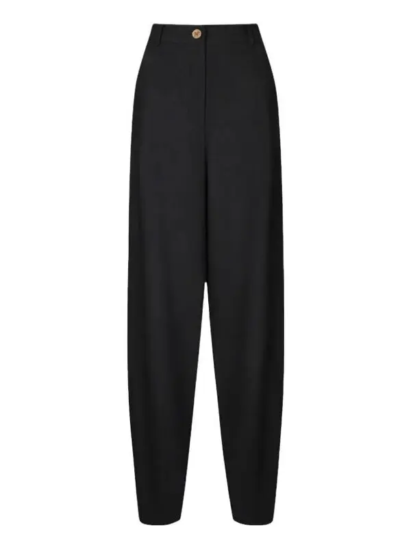 Elisabetta Franchi Lightweight Crepe Trousers - Nero