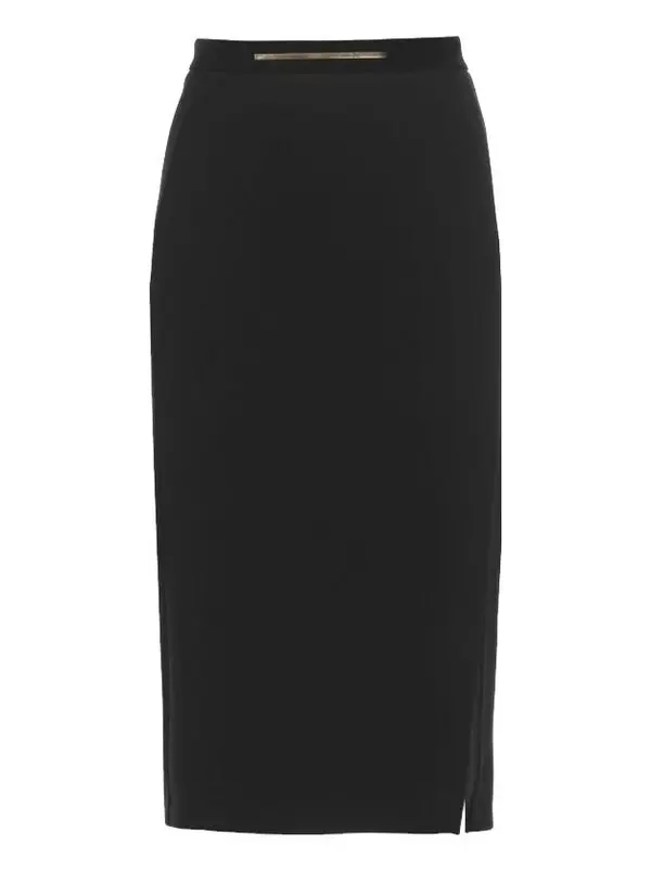 Elisabetta Franchi Skirt With Jewel Plaque - Nero