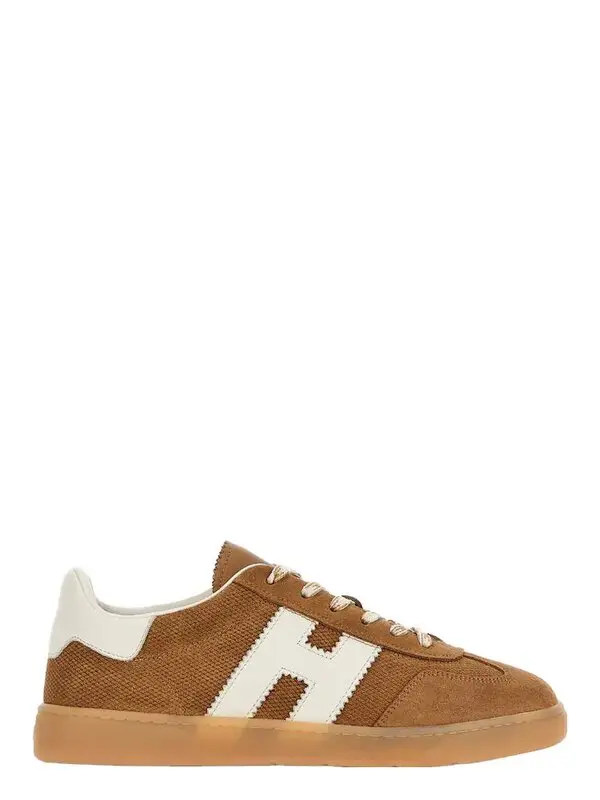 Hogan Suede Sneakers With White Accents - Brown