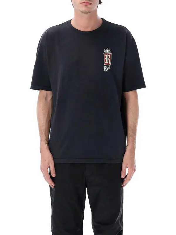 Rhude Graphic Print Cotton T-shirt - Vintage Black