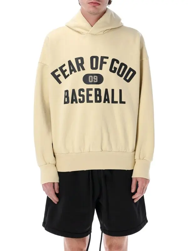Fear Of God Cotton Hoodie With Vintage-inspired Graphics - Dirty Ivory