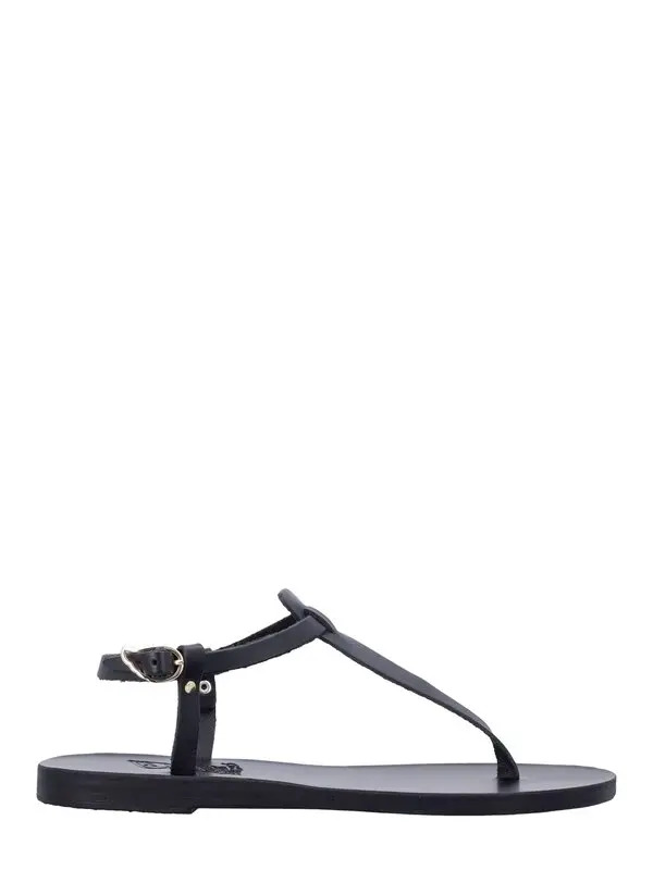 ANCIENT GREEK SANDALS Lito Nappa Leather Thong Sandals - Black