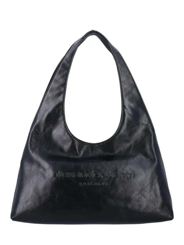 Alexander Wang Medium Pike Hobo Bag In Calfskin - Black