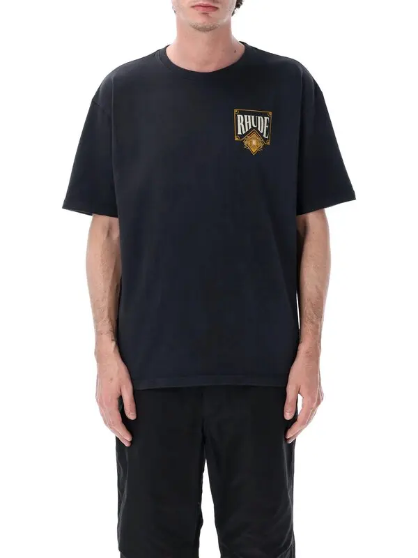 Rhude Graphic Print Cotton T-shirt - Vintage Black