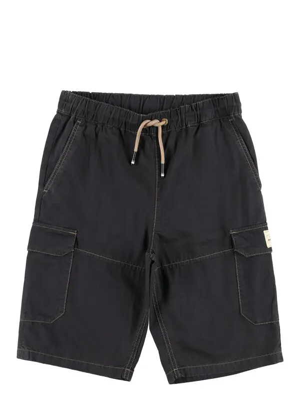 Bonpoint Boys' Organic Cotton Cargo Shorts - Black