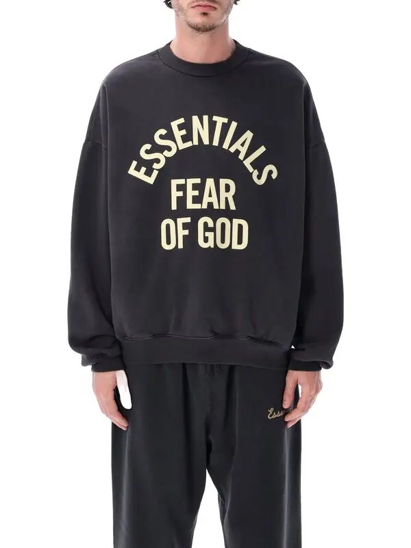 Fear Of God Campus 90s Crewneck Sweatshirt - Faded Black