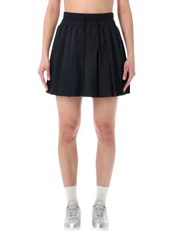Nike Pleated Mini Skirt With Drawstring Waist - Black