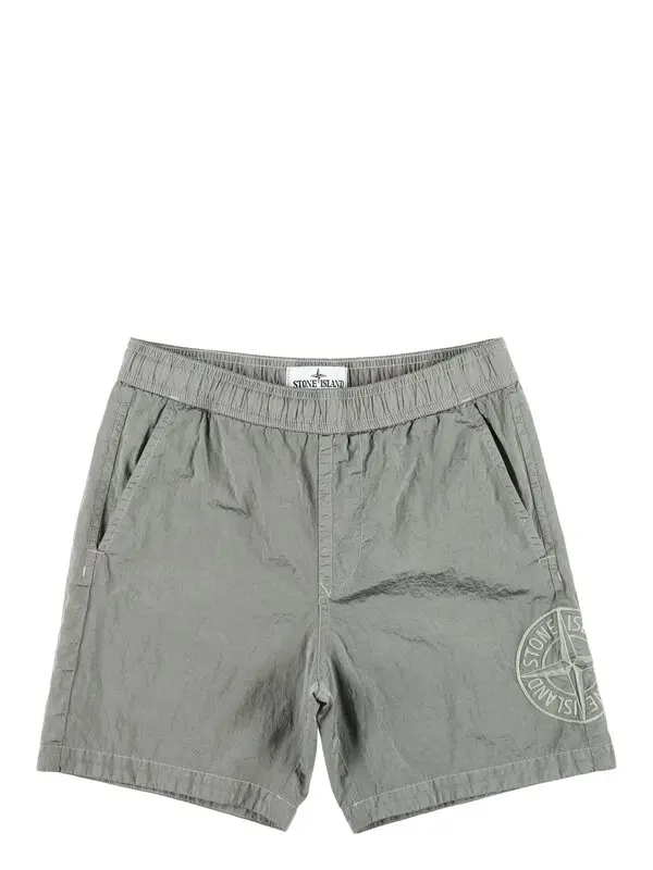 Stone Island Nylon Metal Econyl® Swim Shorts With Embroidered Compass Logo - Grey