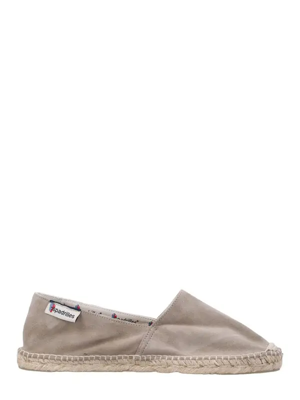 ESPADRILLES Suede Flat Shoes - Kangaroo