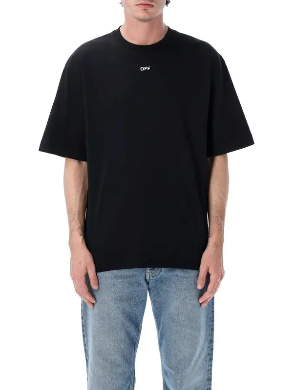 Off-White Chain Araldic Arrow Cotton T-shirt - Black