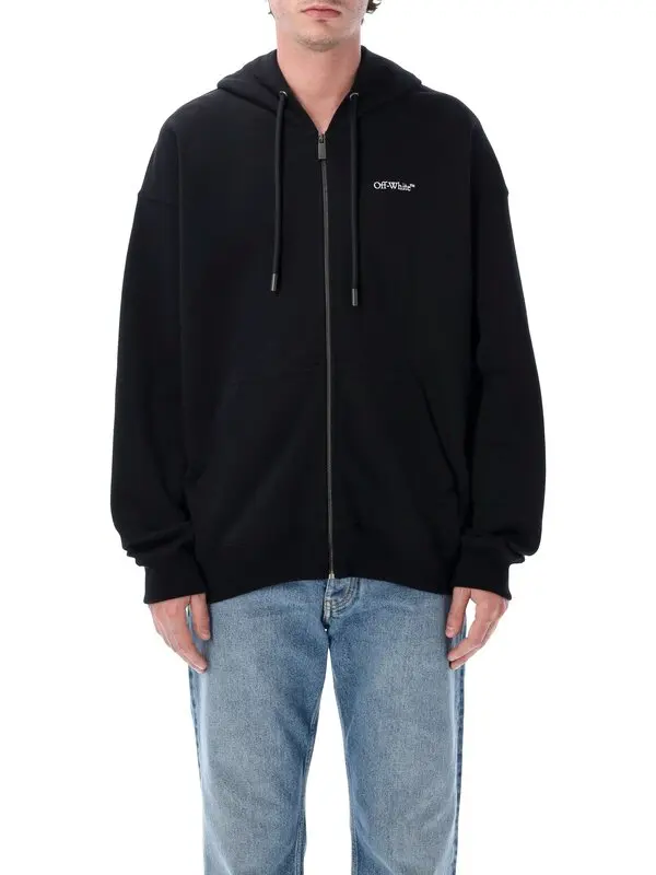 Off-White Half Arrow Skate Zip Hoodie - Black
