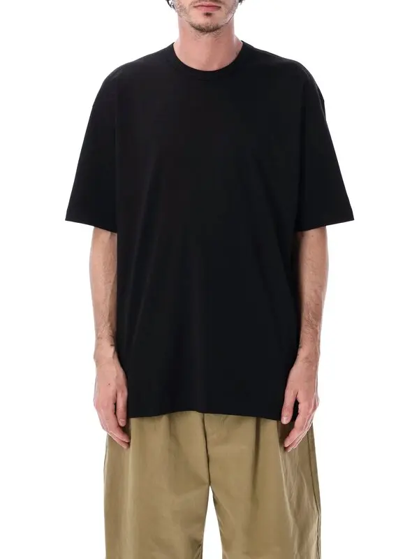 Comme Des Garçons Oversized Cotton T-shirt With Graphic Logo - Black