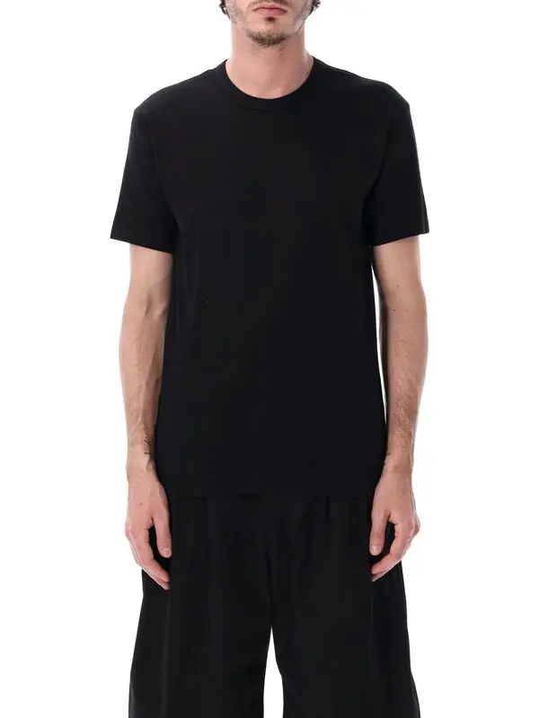 Comme Des Garçons Cotton T-shirt With Logo Detail - Black
