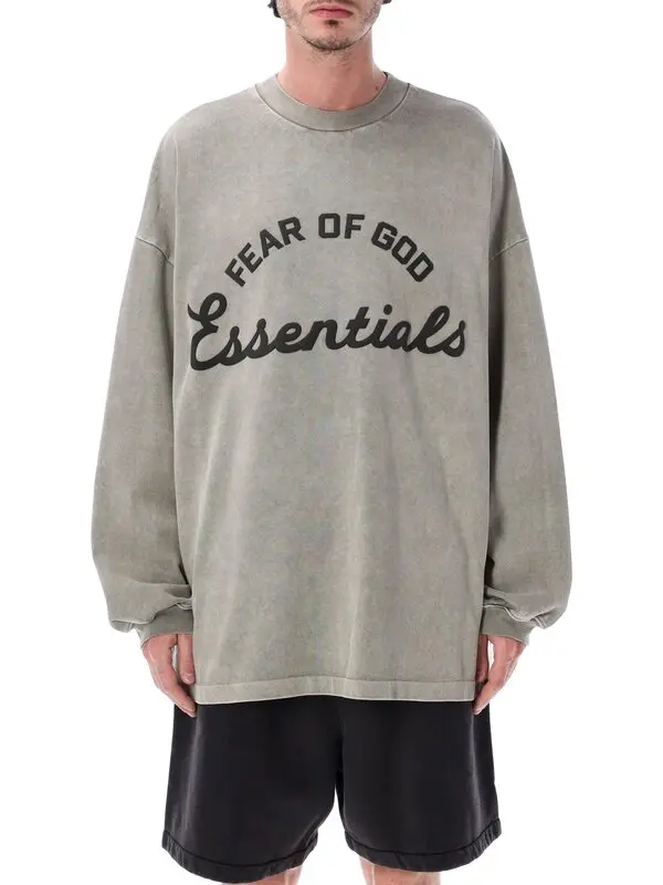 Fear Of God Long Sleeve Cotton Jersey Graphic Print T-shirt - Faded Seal