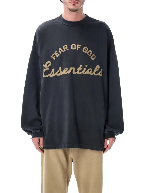 Fear Of God Long Sleeve Graphic T-shirt - Faded Iron Grey