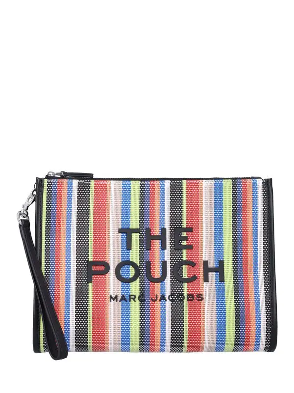 Marc Jacobs Rainbow Mesh Pouch - Red Multi Striped